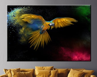 Parrot Canvas Art | Etsy