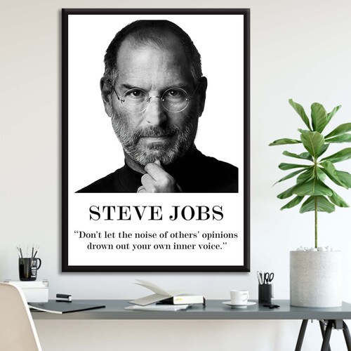 Steve Jobs Canvas Motivational Wall Art Steve Jobs Poster | Etsy