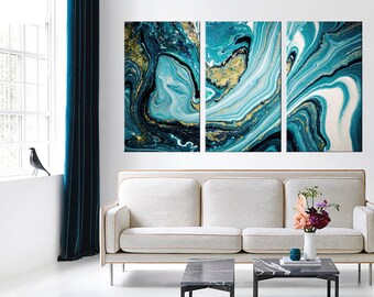 Canvas Art Turquoise | Etsy