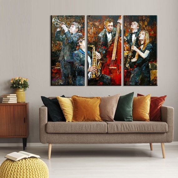 Orchestra Canvas Art Abstract Wall Art Oil Painting Music | Etsy