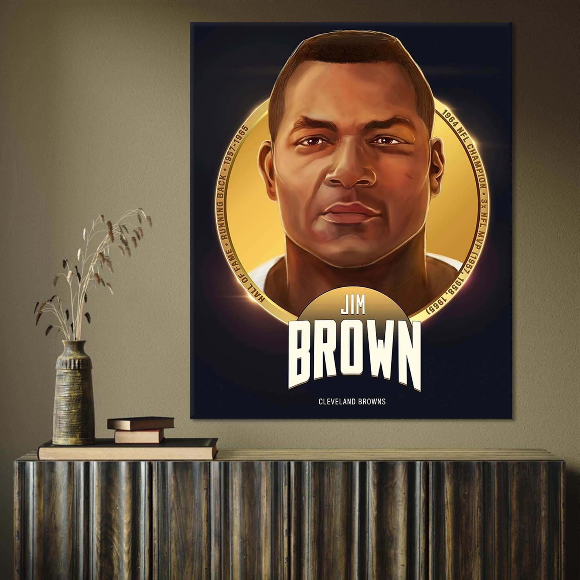 Jim Brown Poster Jim Brown Wall Art Brown Prints Football - Etsy