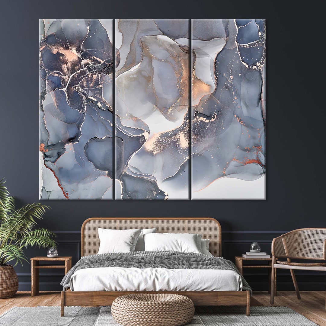 Abstract Wall Art, Marble Wall Decor, Marble Canvas Print, Marble Wall ...