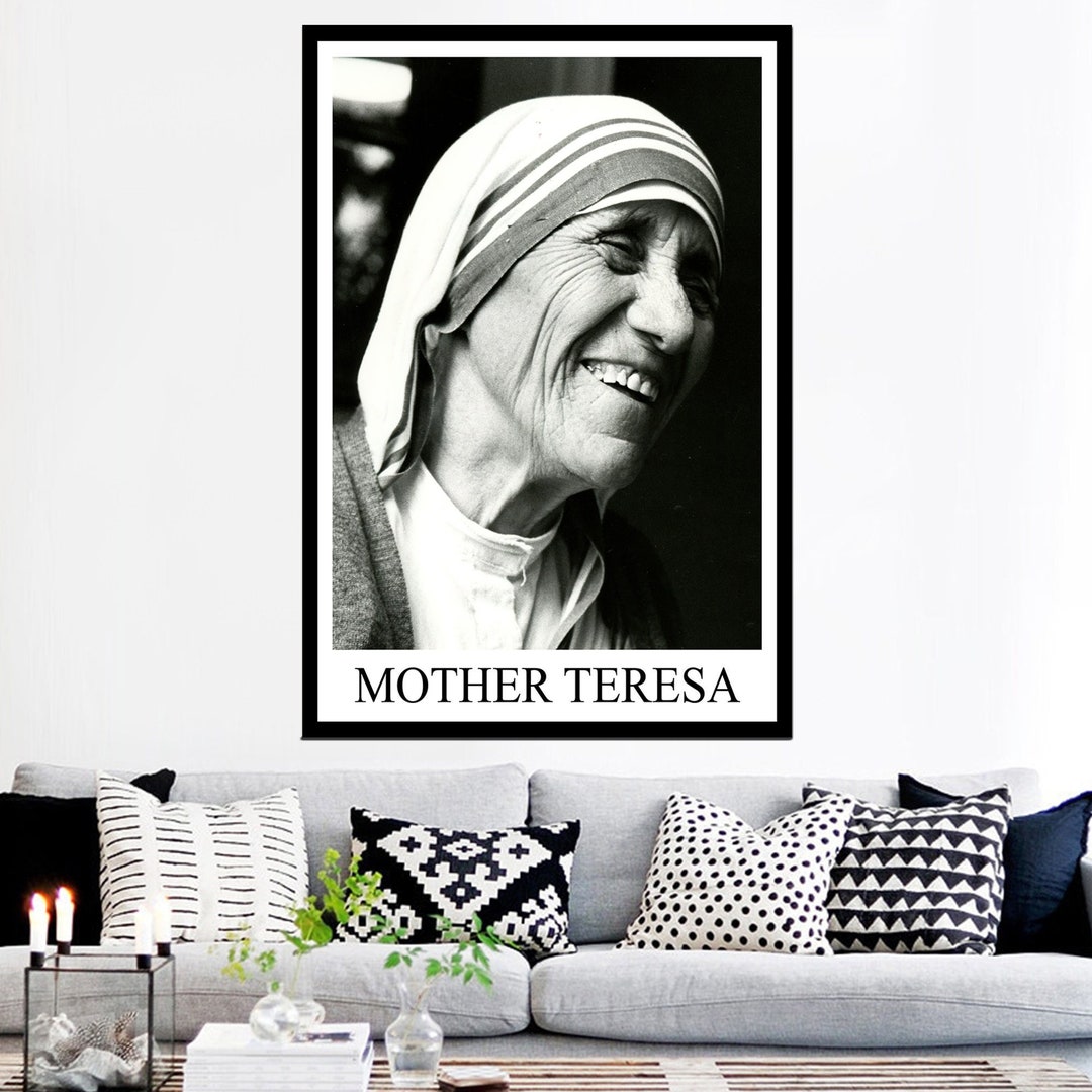 Mother Teresa Canvas Art, Mother Teresa Art Print, Woman Wall Art ...