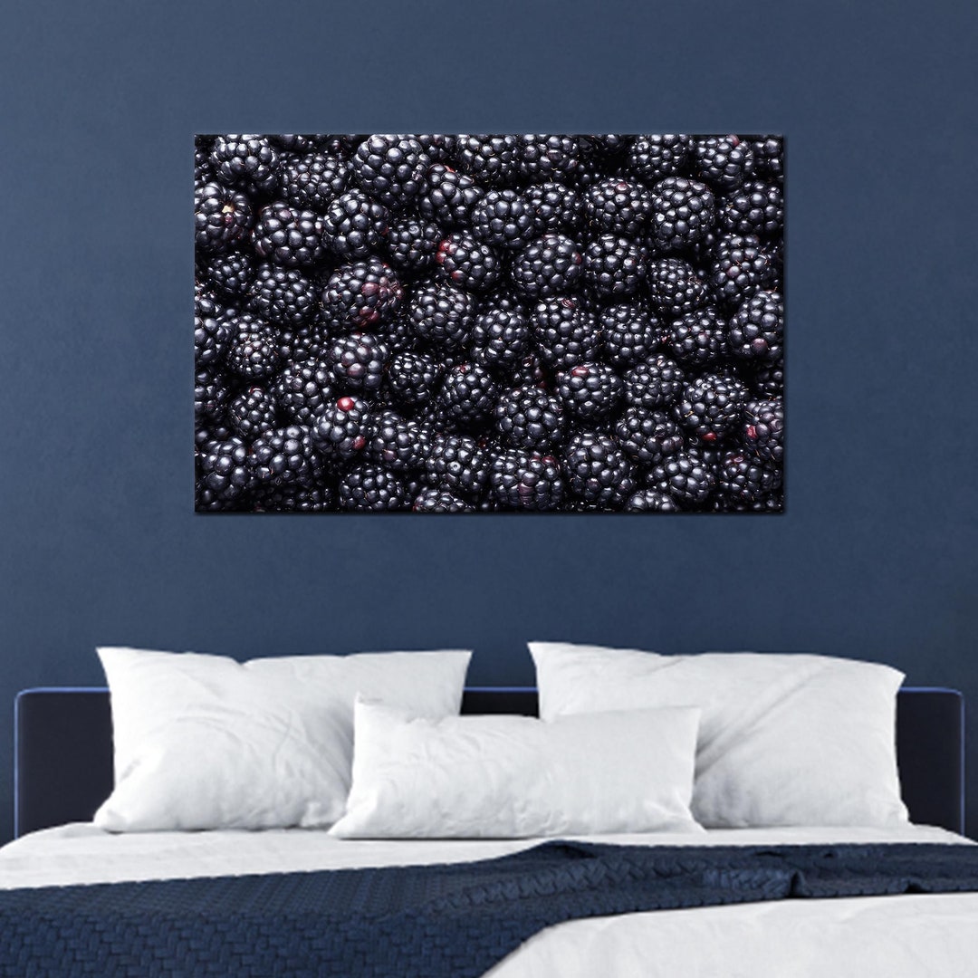 Berry Canvas Art, Food Art Decor, Fruits Wall Art, Kitchen Canvas Decor ...