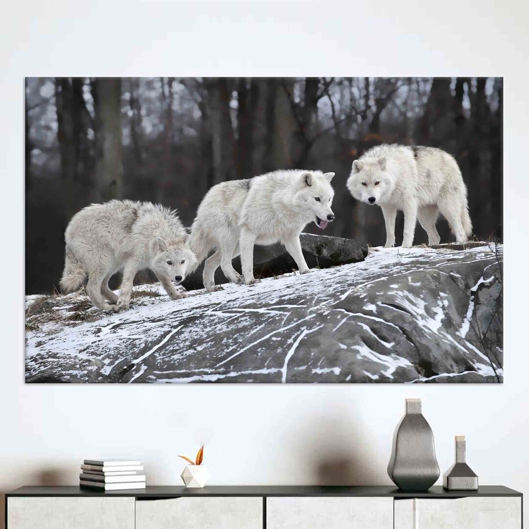 Forest Landscape, Wolf Poster, Wolf Lover Gift, Wolf Wall Art ...