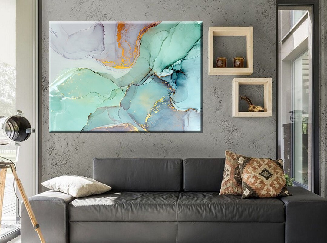 Abstract Marble Canvas Print: Modern Wall Art Decor - Etsy