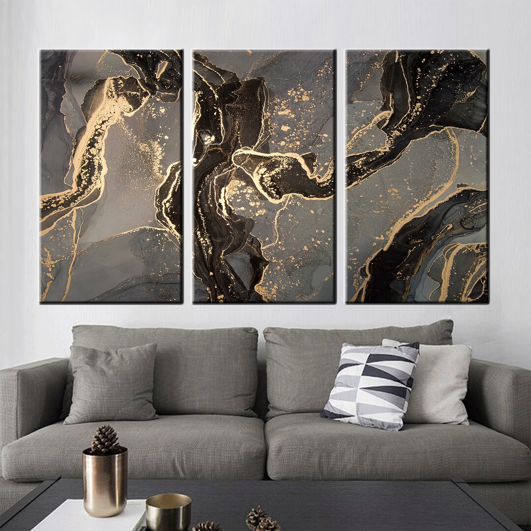 Abstract Wall Art, Marble Wall Decor, Marble Canvas Print, Marble Wall ...