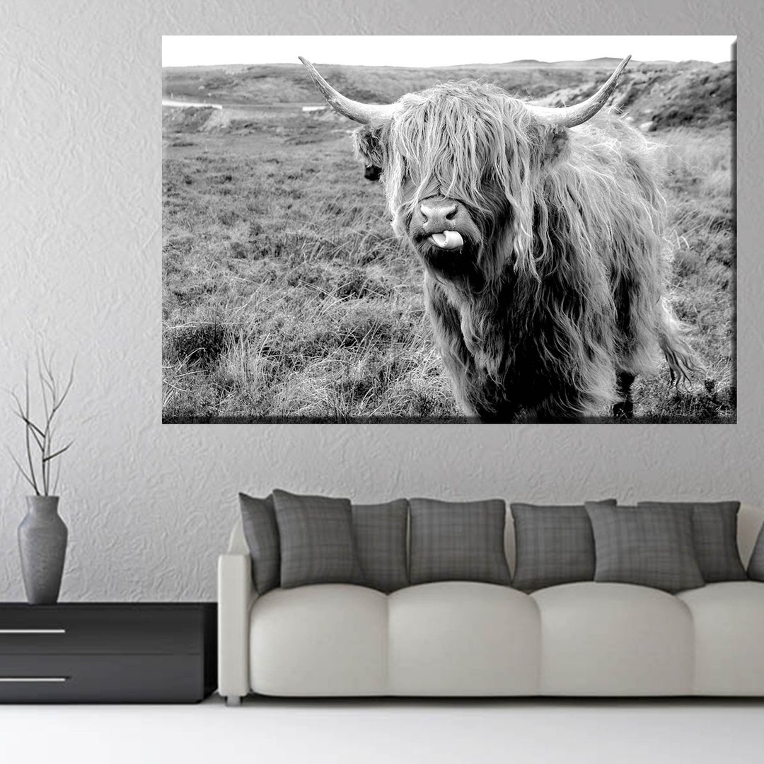 Bull Canvas, Bull Photo, Bull Poster, Wild Bull Canvas, Horned Bull ...