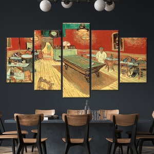 Van Gogh's Night Cafe Canvas Print: Billiards Table Wall Art - Etsy