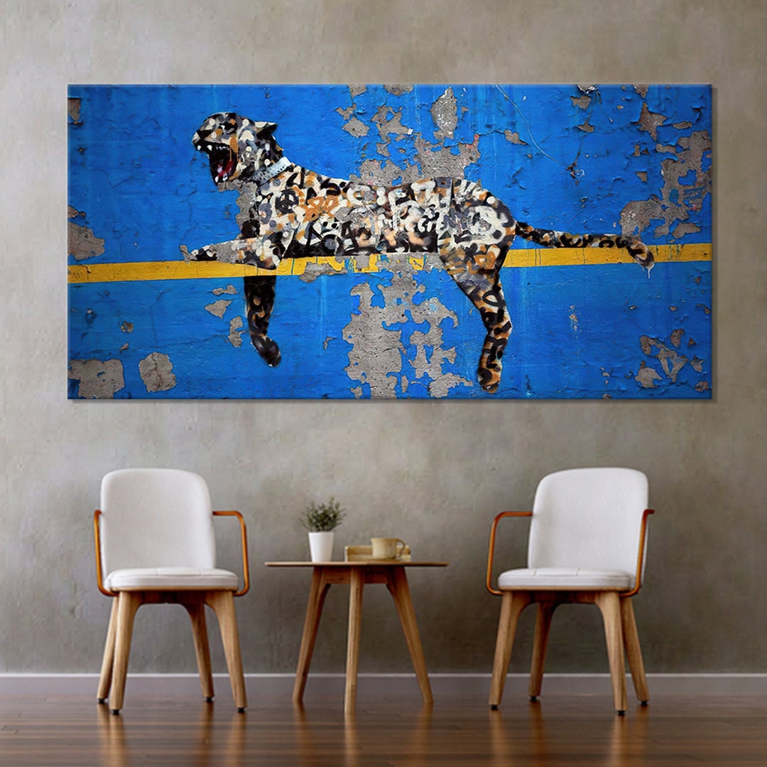 Banksy Tiger Canvas Art: Graffiti Street Art Print - Etsy