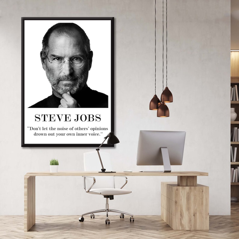 Steve Jobs Canvas Motivational Wall Art Steve Jobs Poster | Etsy