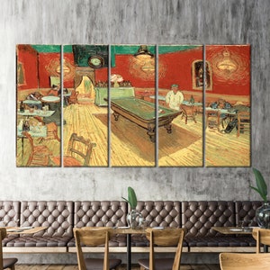 Van Gogh's Night Cafe Canvas Print: Billiards Table Wall Art - Etsy
