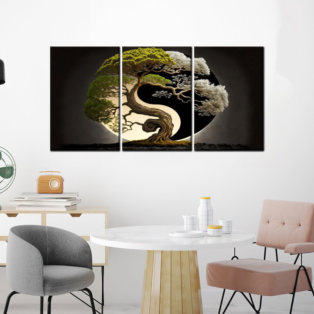 Bonsai Wall Art, Tree Canvas Decor, Japanese Art, Abstract Wall Art ...