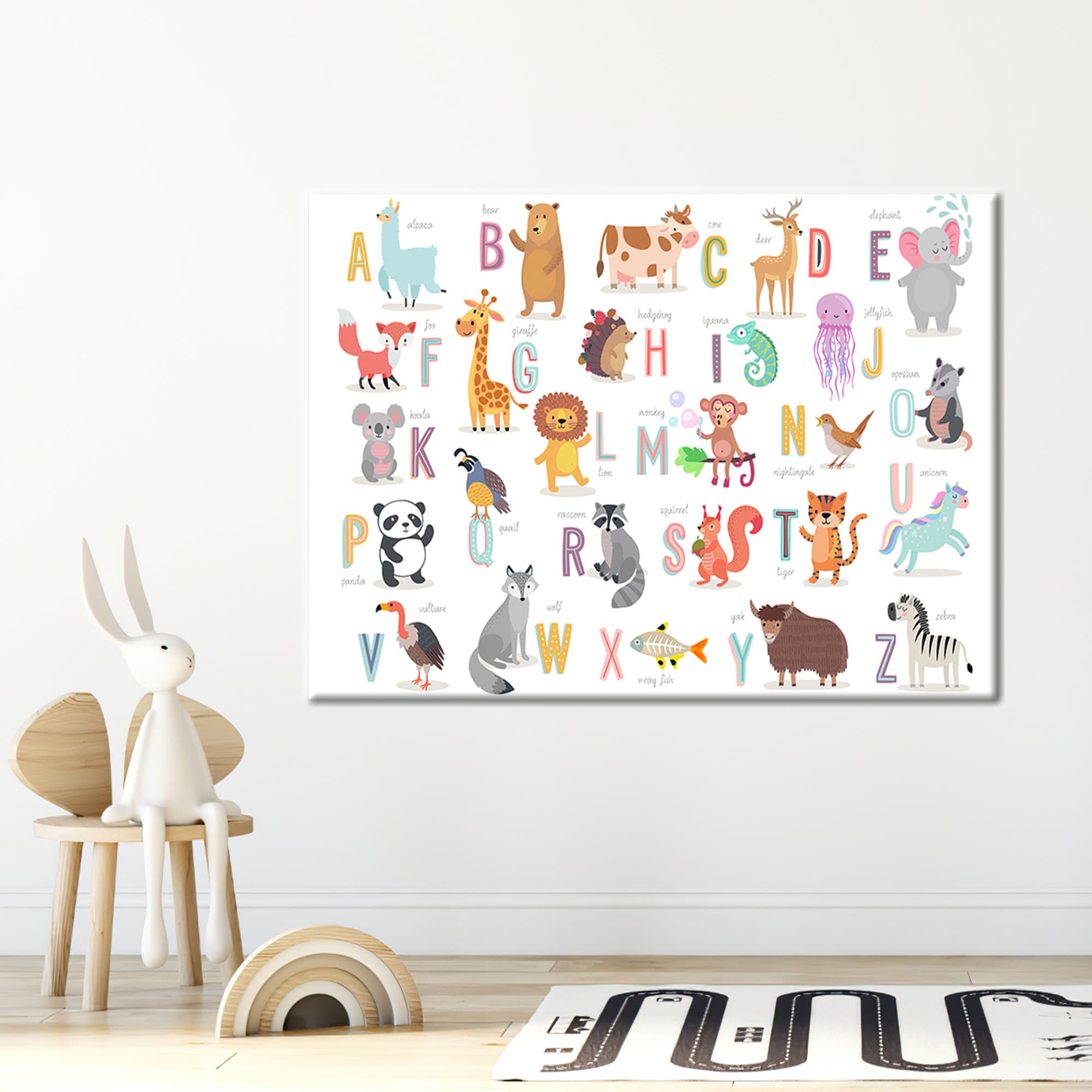 Animal Alphabet Print Nursery Print Kids Prints Educational | Etsy