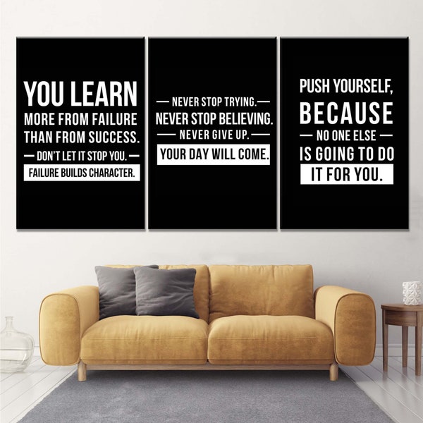 Motivational Canvas Wall Art - Etsy