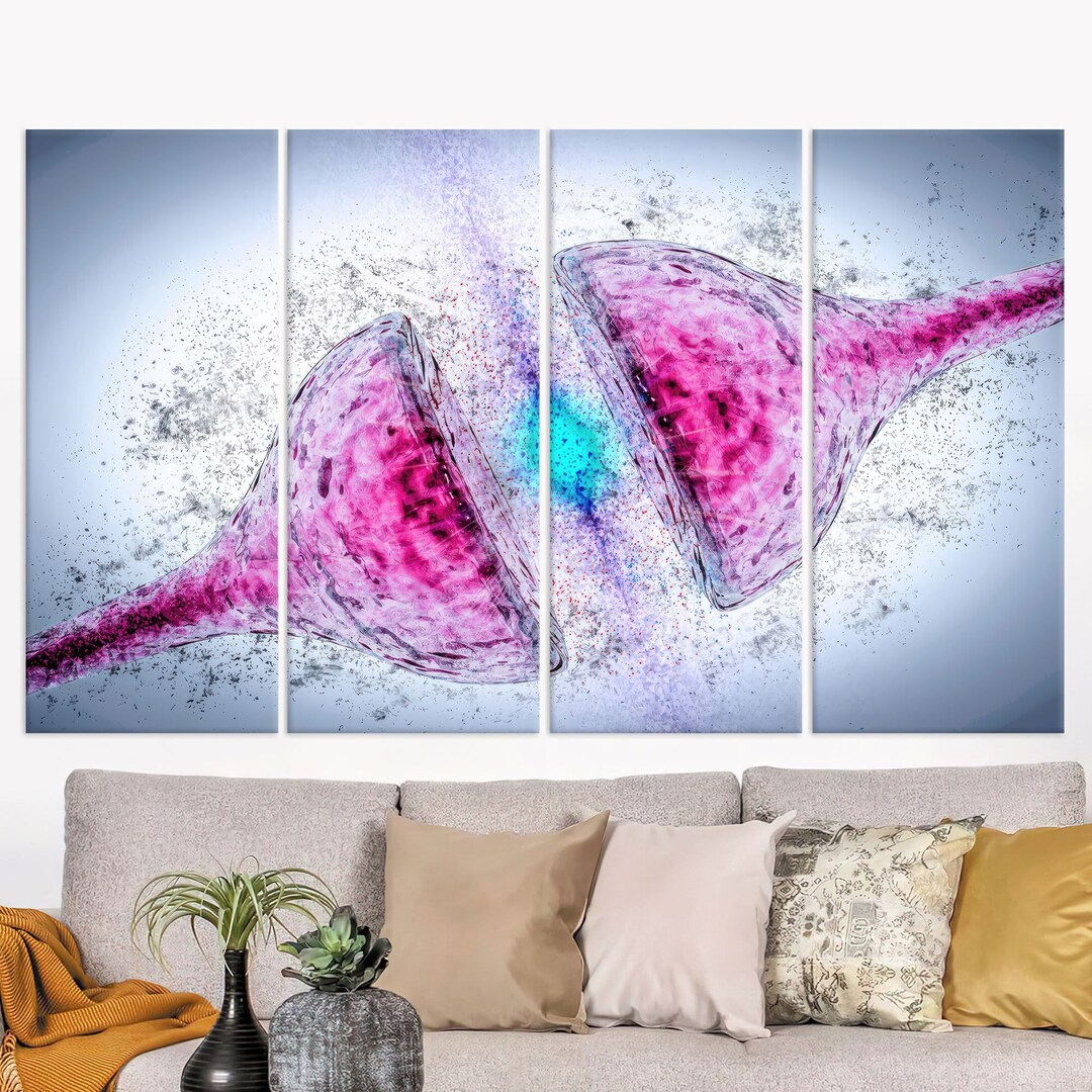 Synapses Neurons Canvas Print: Science Neurology Brain Wall Art - Etsy