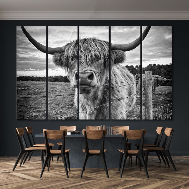 Bull Poster Longhorn Bull Buffalo Poster Cow Poster Bull | Etsy