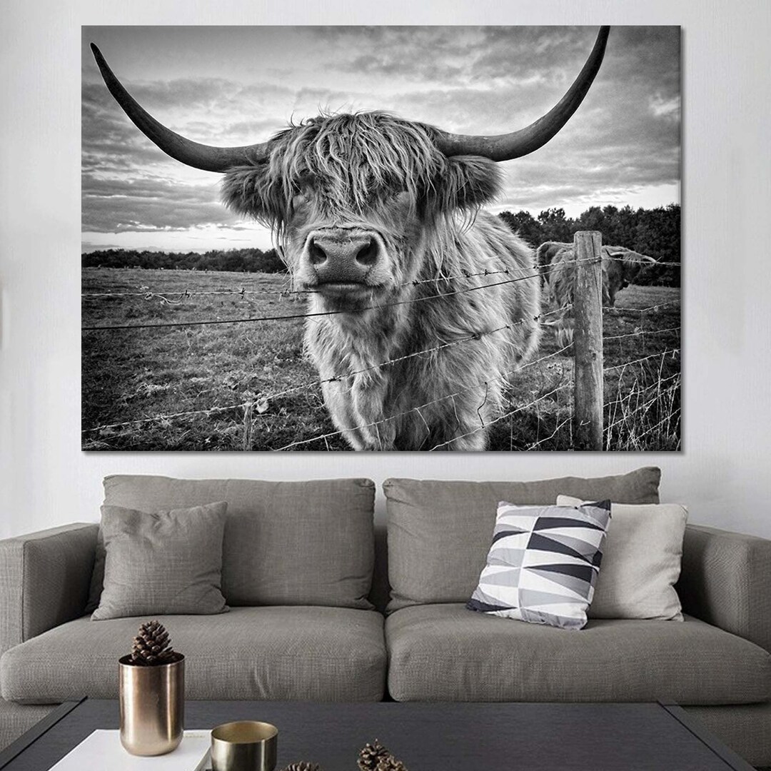 Bull Poster, Longhorn Bull, Buffalo Poster, Cow Poster, Bull Canvas ...