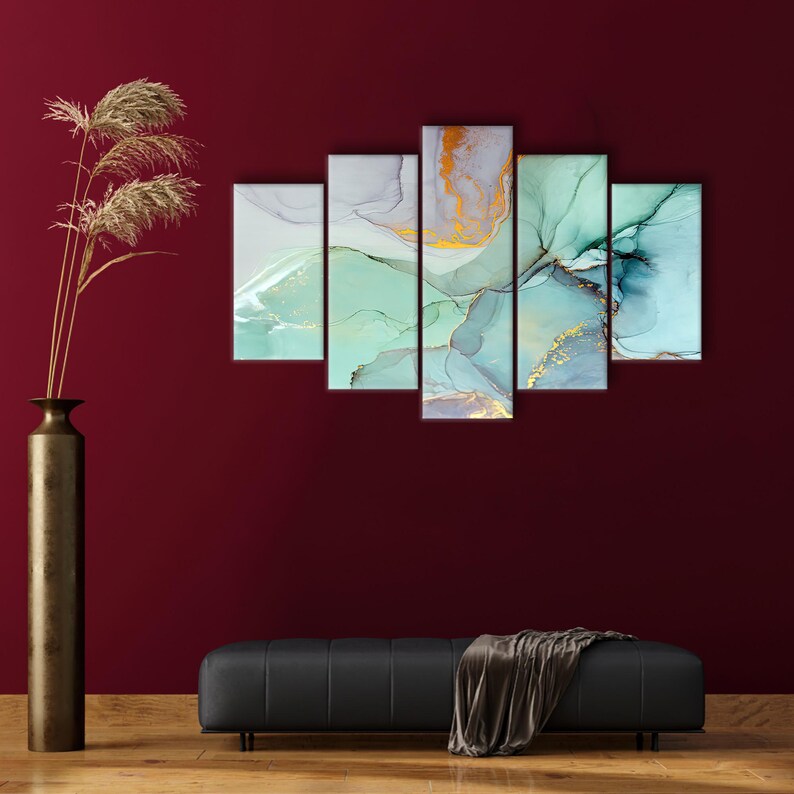 Abstract Marble Canvas Print: Modern Wall Art Decor - Etsy