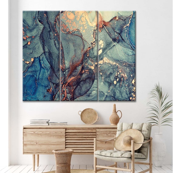 Messy Abstract Canvas Color Mess Wall Art Mixing Acrylic | Etsy