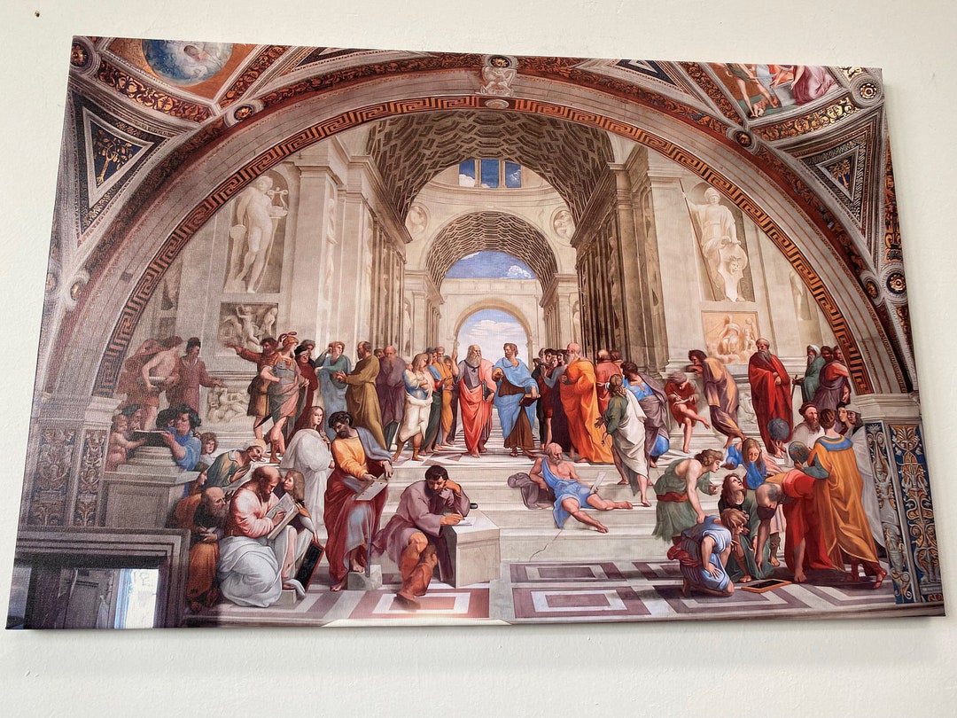 The School of Athens Canvas Print: Raphael Fresco, Vatican Art - Etsy