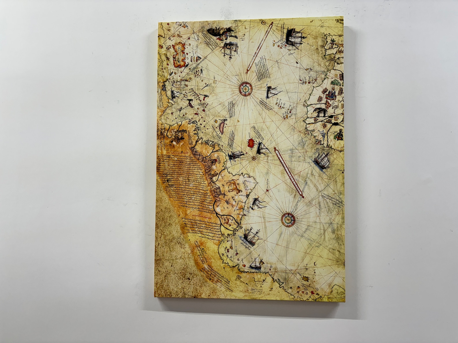 Piri Reis Map Canvas Print: Ottoman Empire, Antique World Map Decor - Etsy