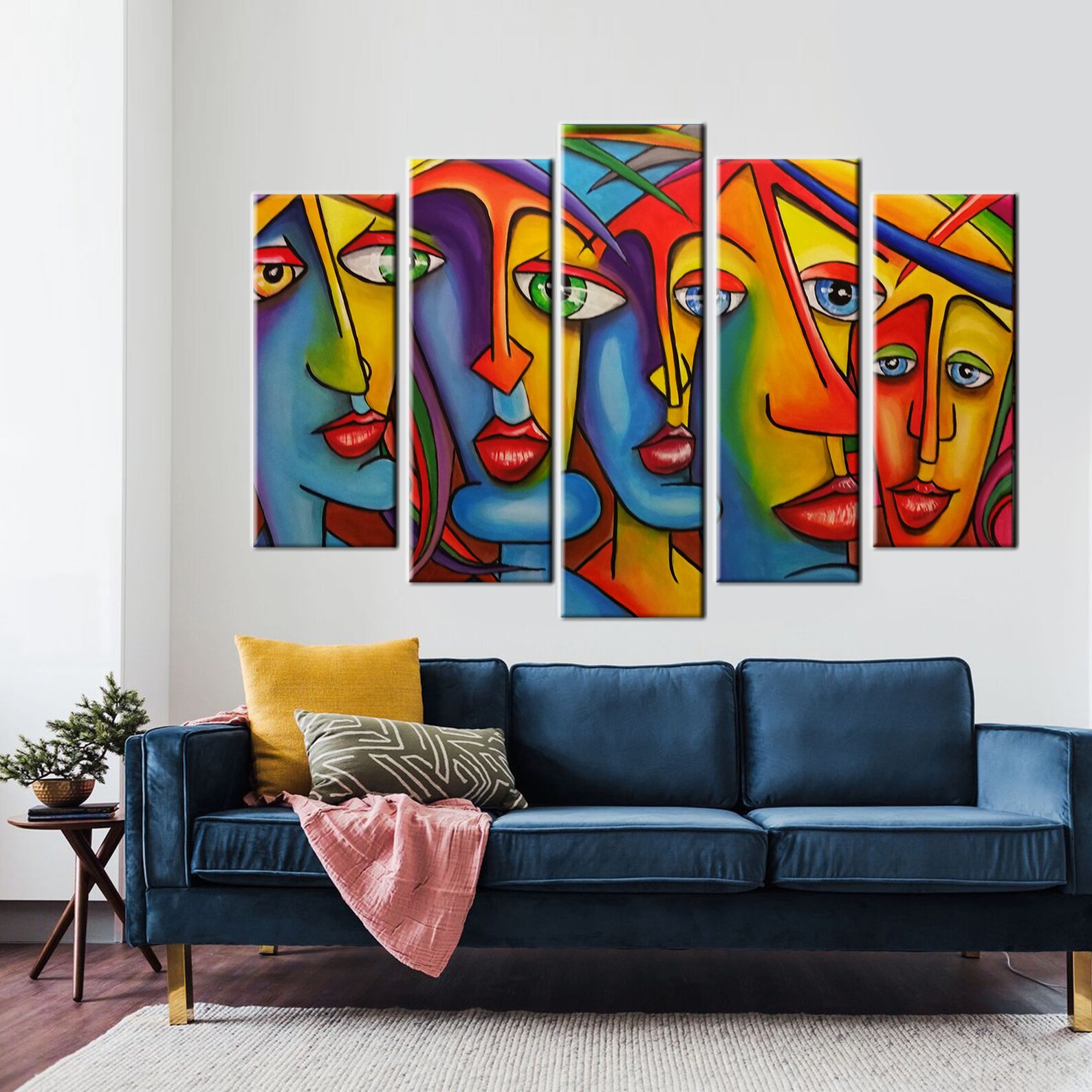 Abstract Face Canvas Print: Modern Portrait Wall Art - Etsy