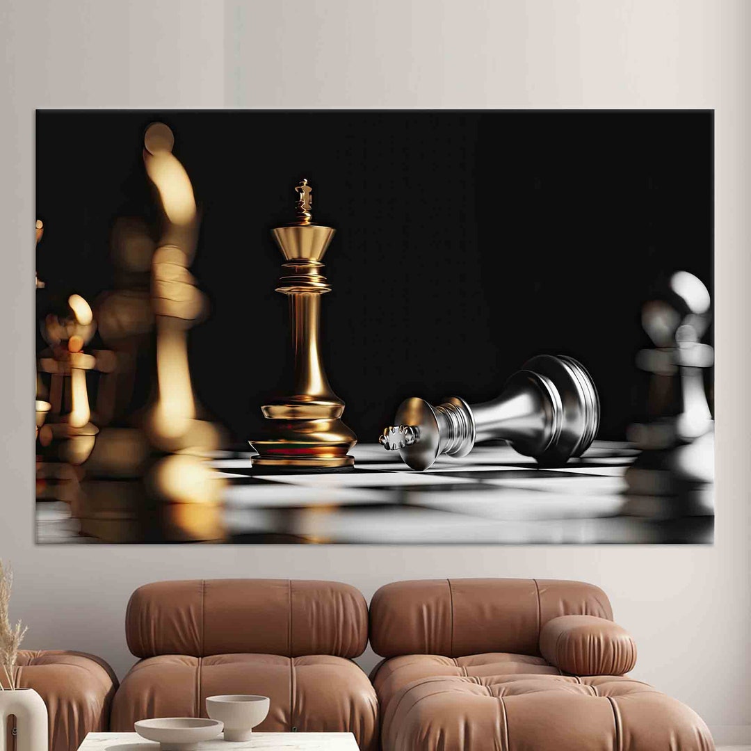 Chess Wall Art, Chess Lover Gift, Office Wall Art, Personalized Wall ...