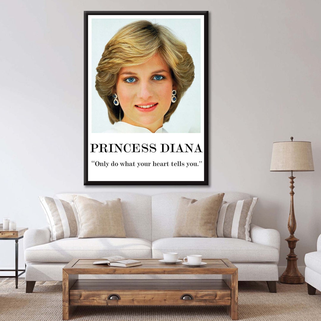 Princess Diana Wall Art, Wales Princess Art, Princess Diana Print ...
