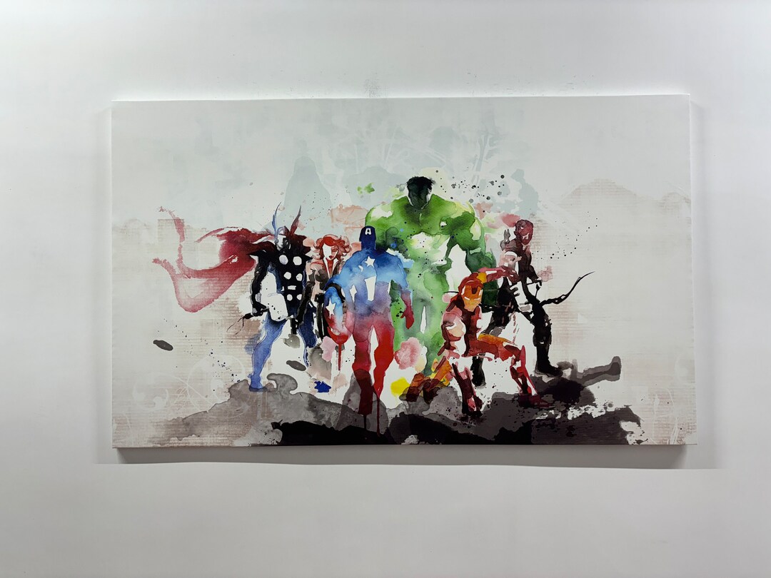 Marvel Avengers Poster, Super Hero Wall Art, Movie Canvas, Large Wall ...