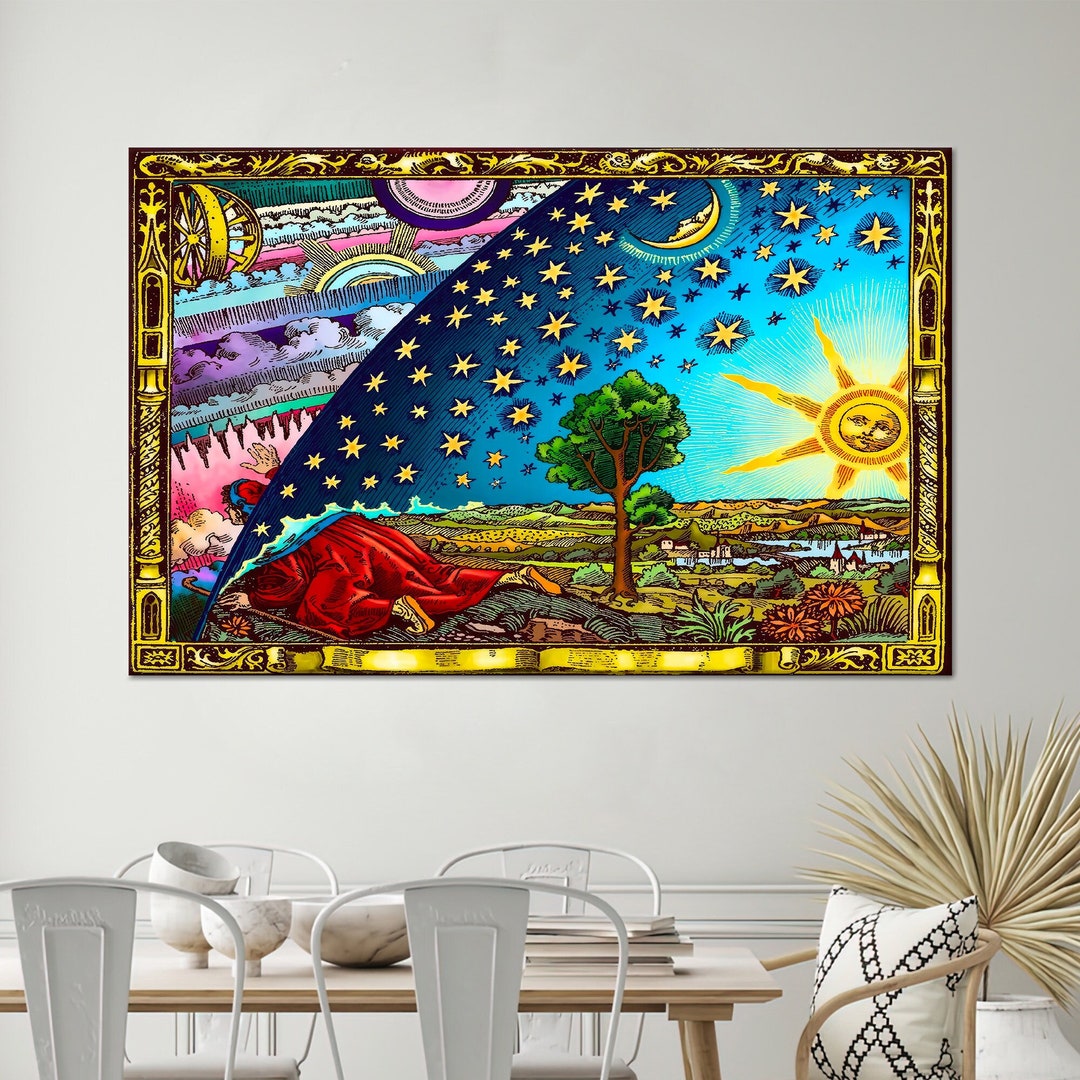 Flammarion Engraving Canvas: Vintage Astronomy Cosmos Wall Art - Etsy