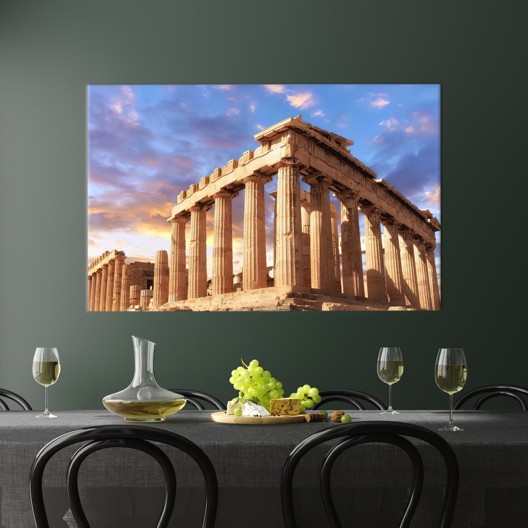 Parthenon Wall Art, Greek Canvas Art, UNESCO Wall Art, Greece Art Decor ...