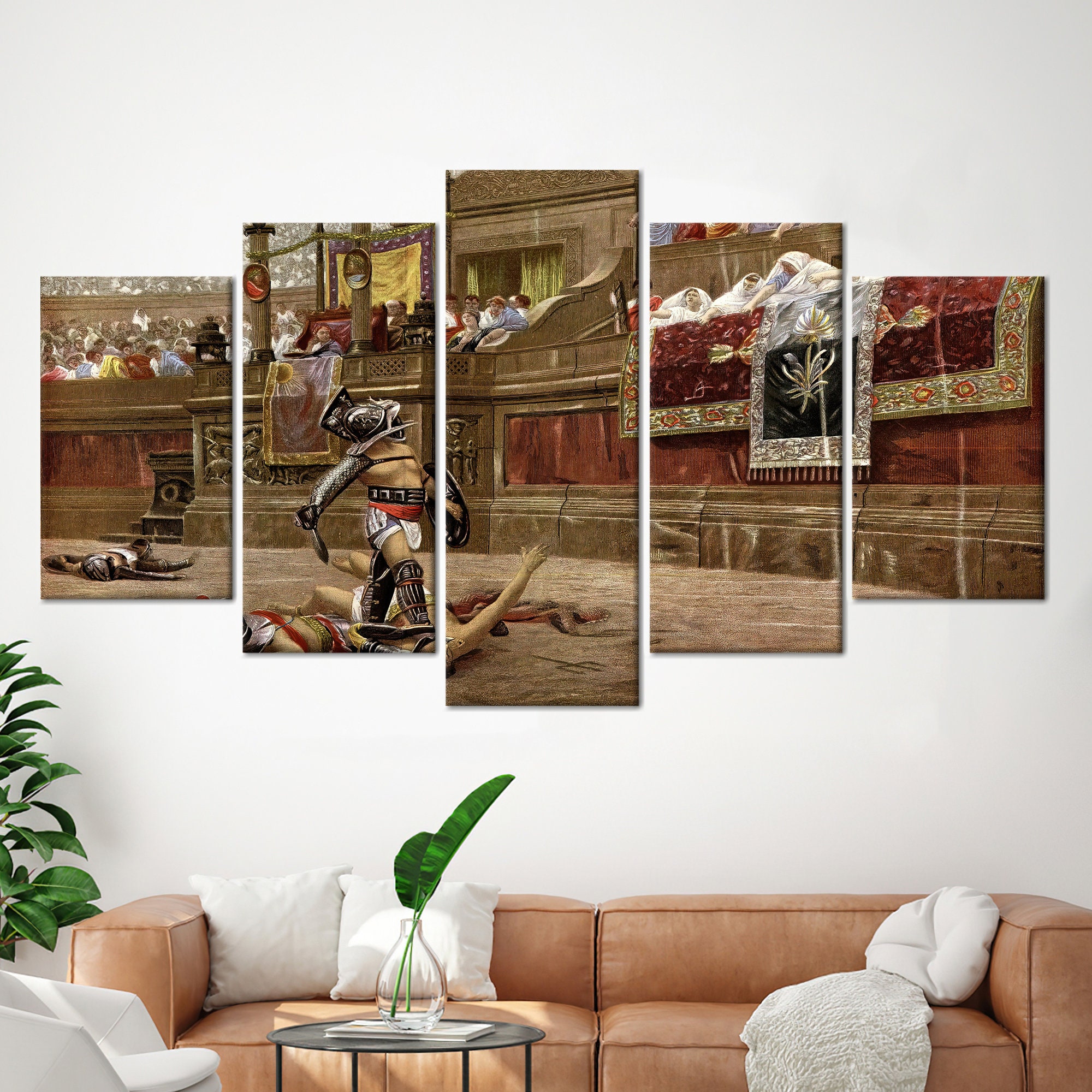 Gladiators in the Arena Canvas Wall Art: Ancient Rome Decor - Etsy