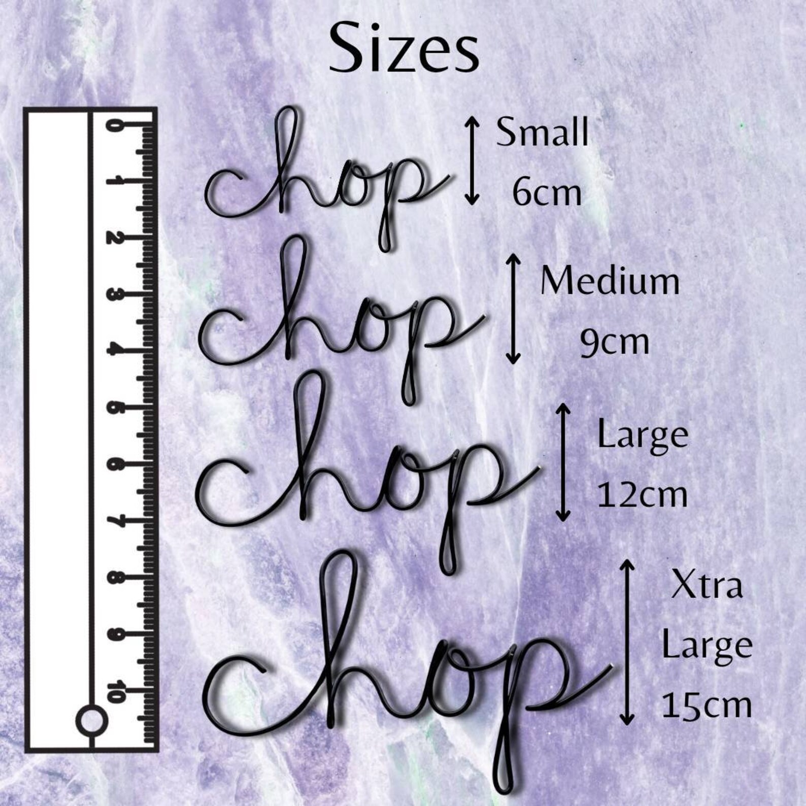 Chop chop chop Wire Word Sign Wire Wall Art Kitchen Decor | Etsy