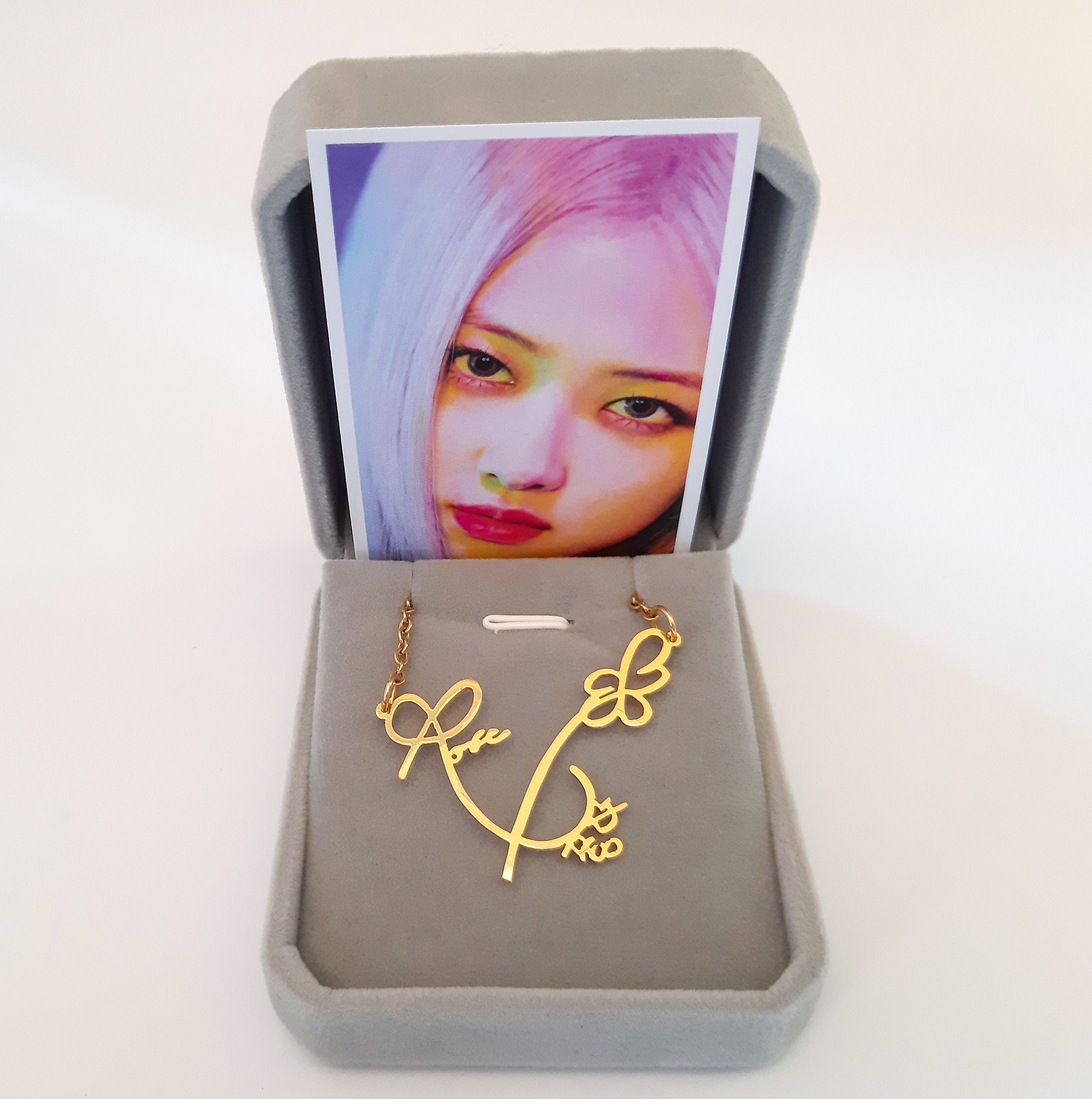 BLACKPINK ROSE signature necklace blackpink merch | Etsy