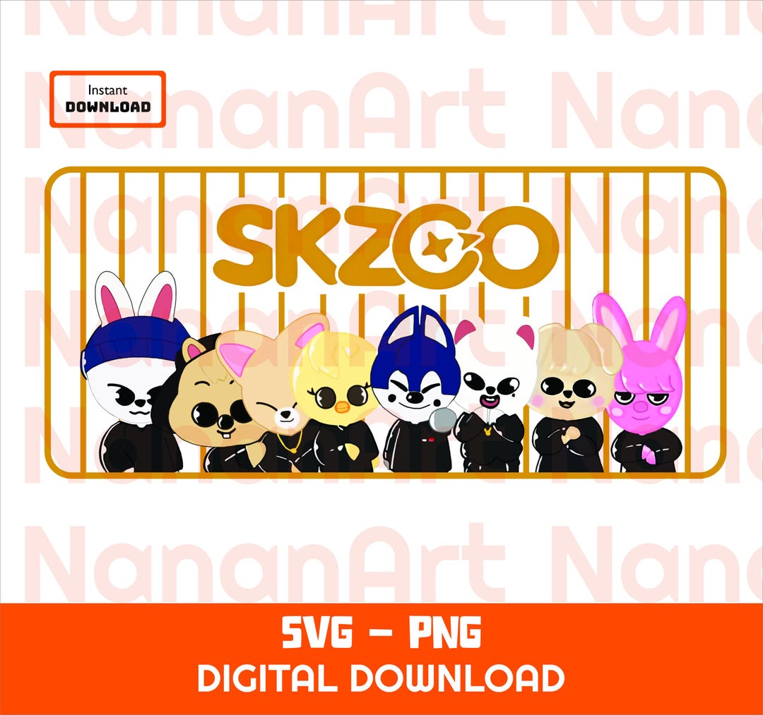 Cute SKZOO Characters SVG PNG | Stray Kids Kpop Digital Download | for ...