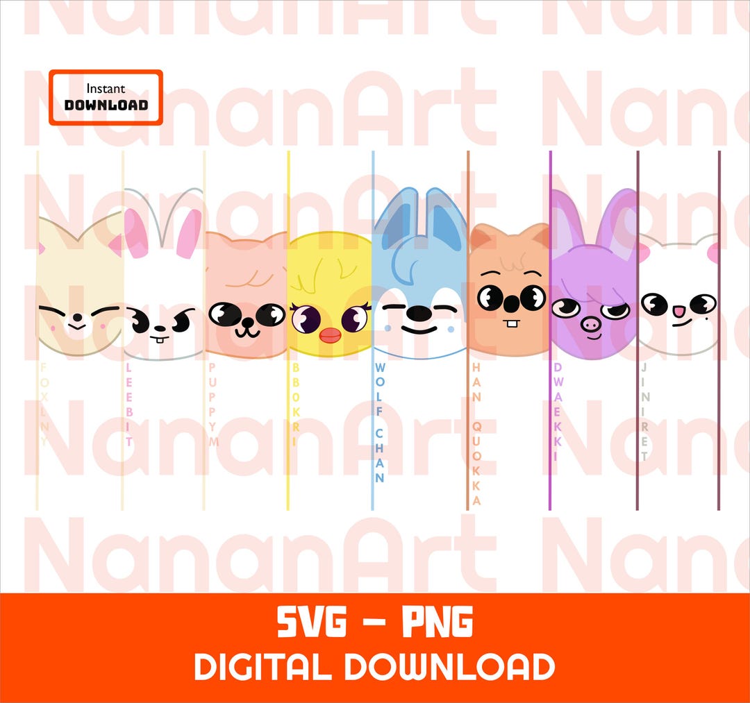 Cute Stray Kids SKZOO SVG PNG | Wolf Chan, Leebit, Dwaekki and More ...