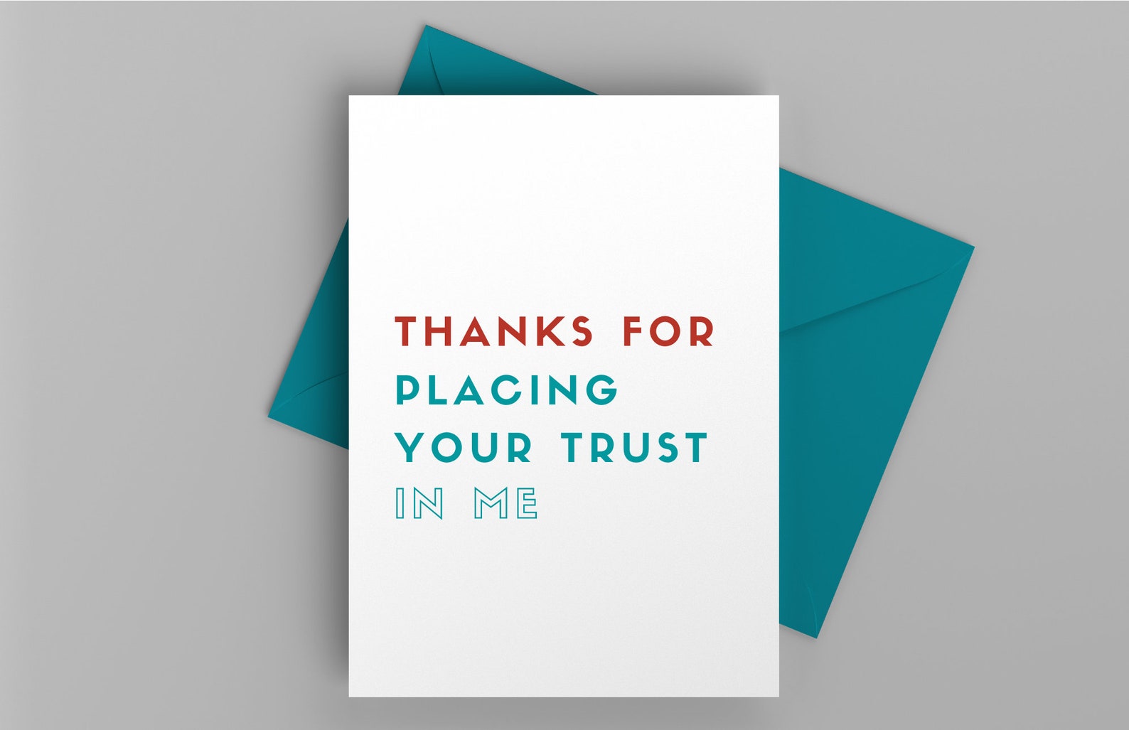 Thank You Card Thank you for placing your trust in me | Etsy