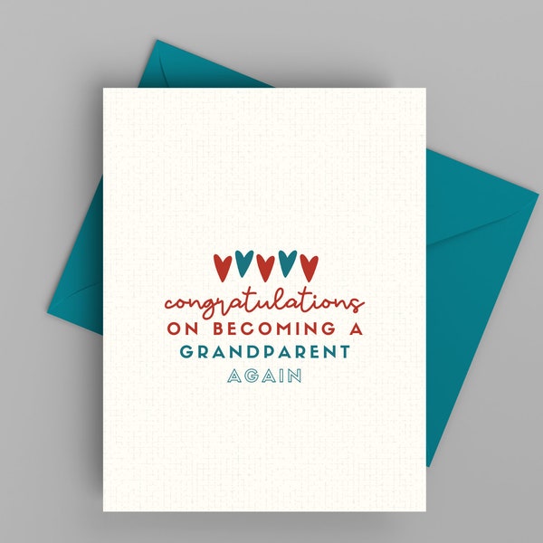 Congratulations on Becoming Grandparent Card - Etsy