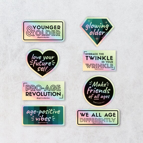 Holographic Pro-age Sticker Collection Includes 8 Laptop | Etsy