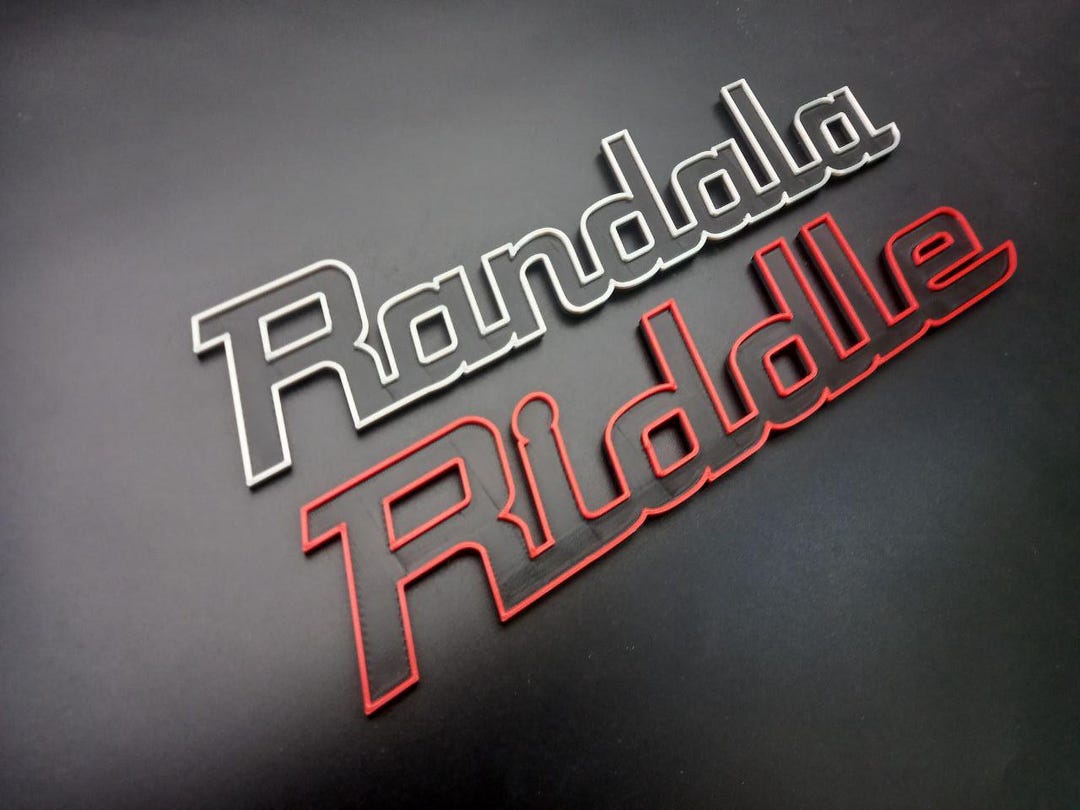 Custom RANDALL Amp Style Logo With Edging. 3D Printed Logo. 240mm. - Etsy