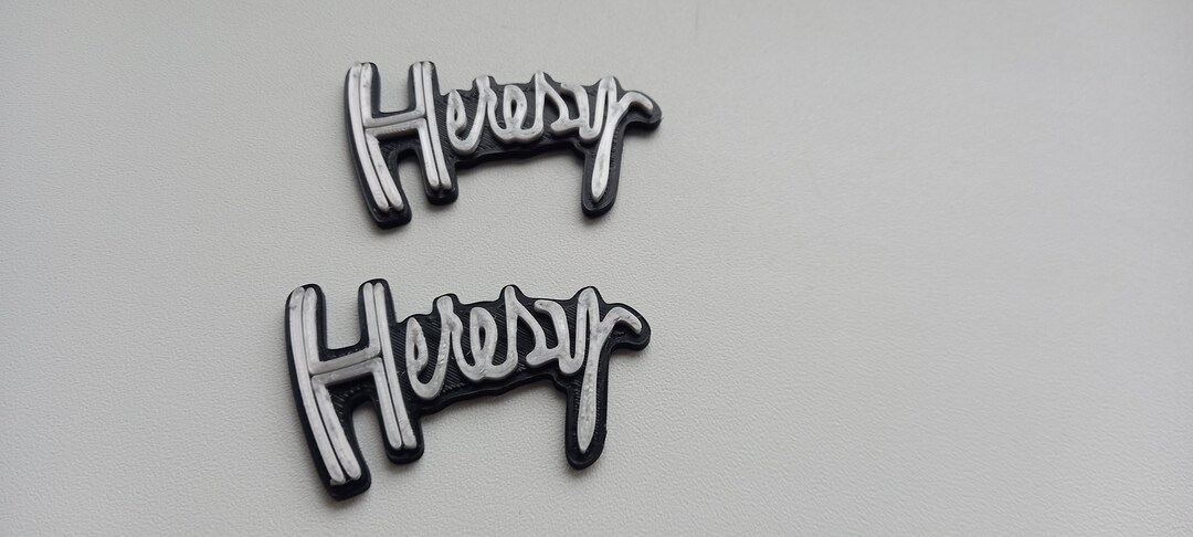 2pcs Heresy Logo 50mm. 3D Print - Etsy