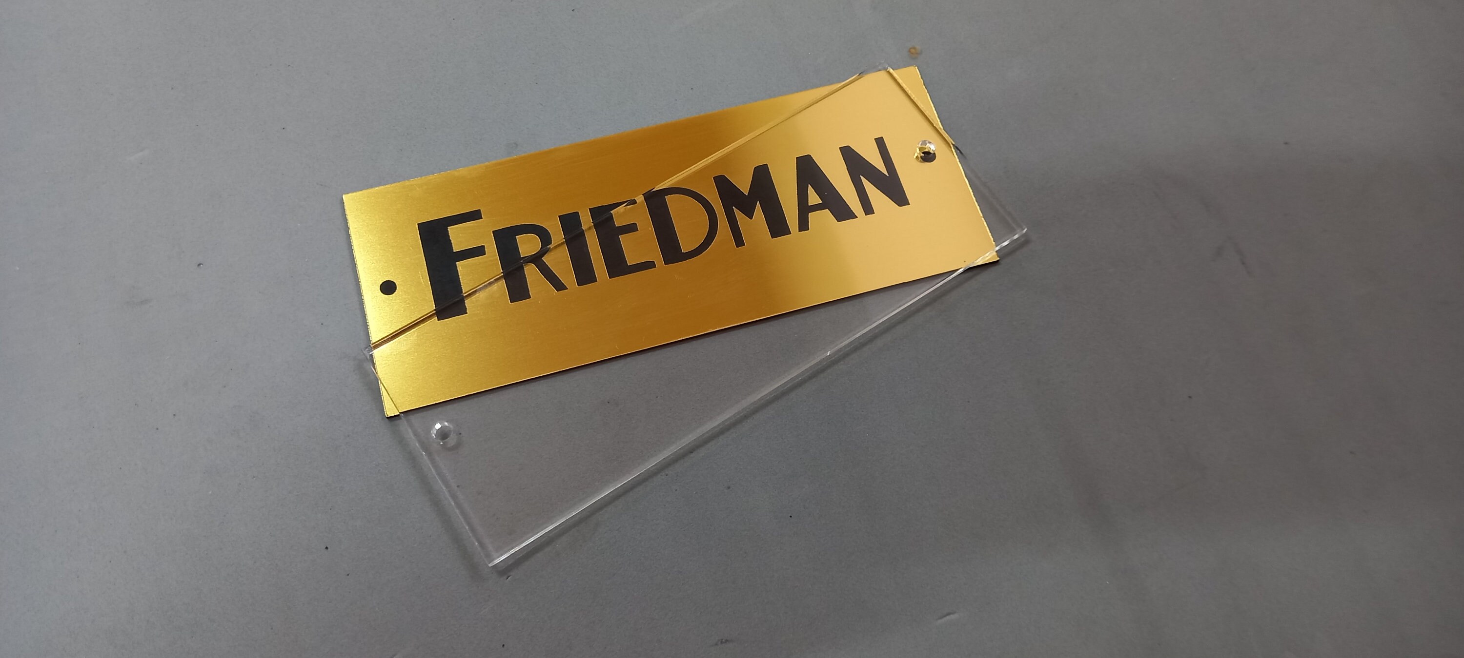 Friedman Gold Logo 150mm With Plexiglass - Etsy UK