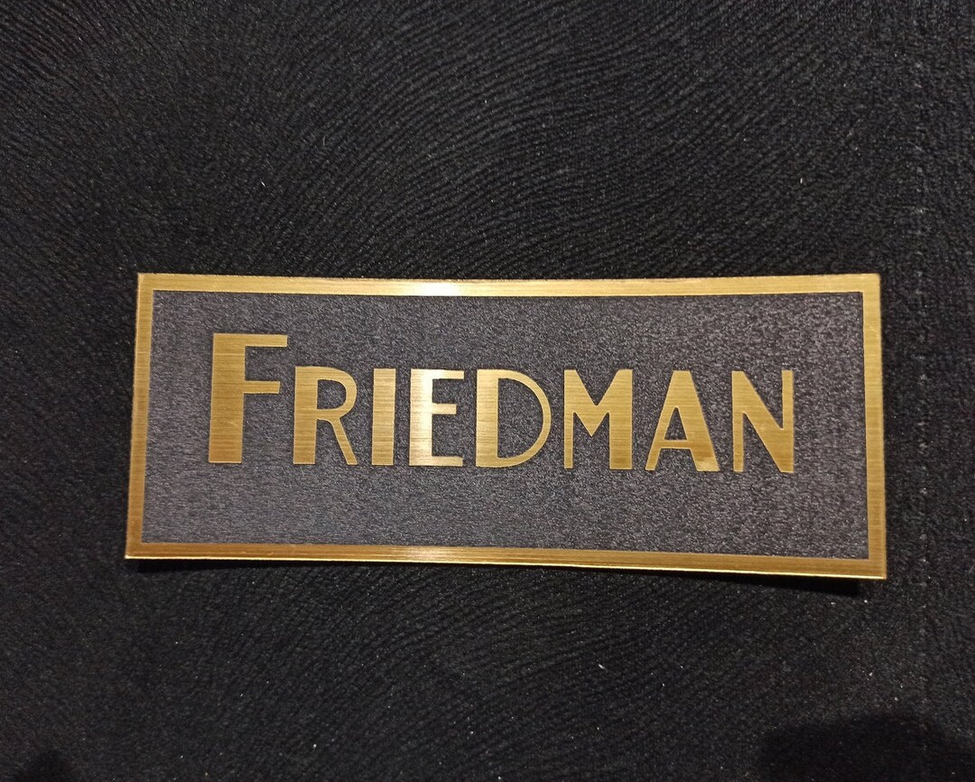 FRIEDMAN Gold and Black Logo 150mm=5.9" - Etsy