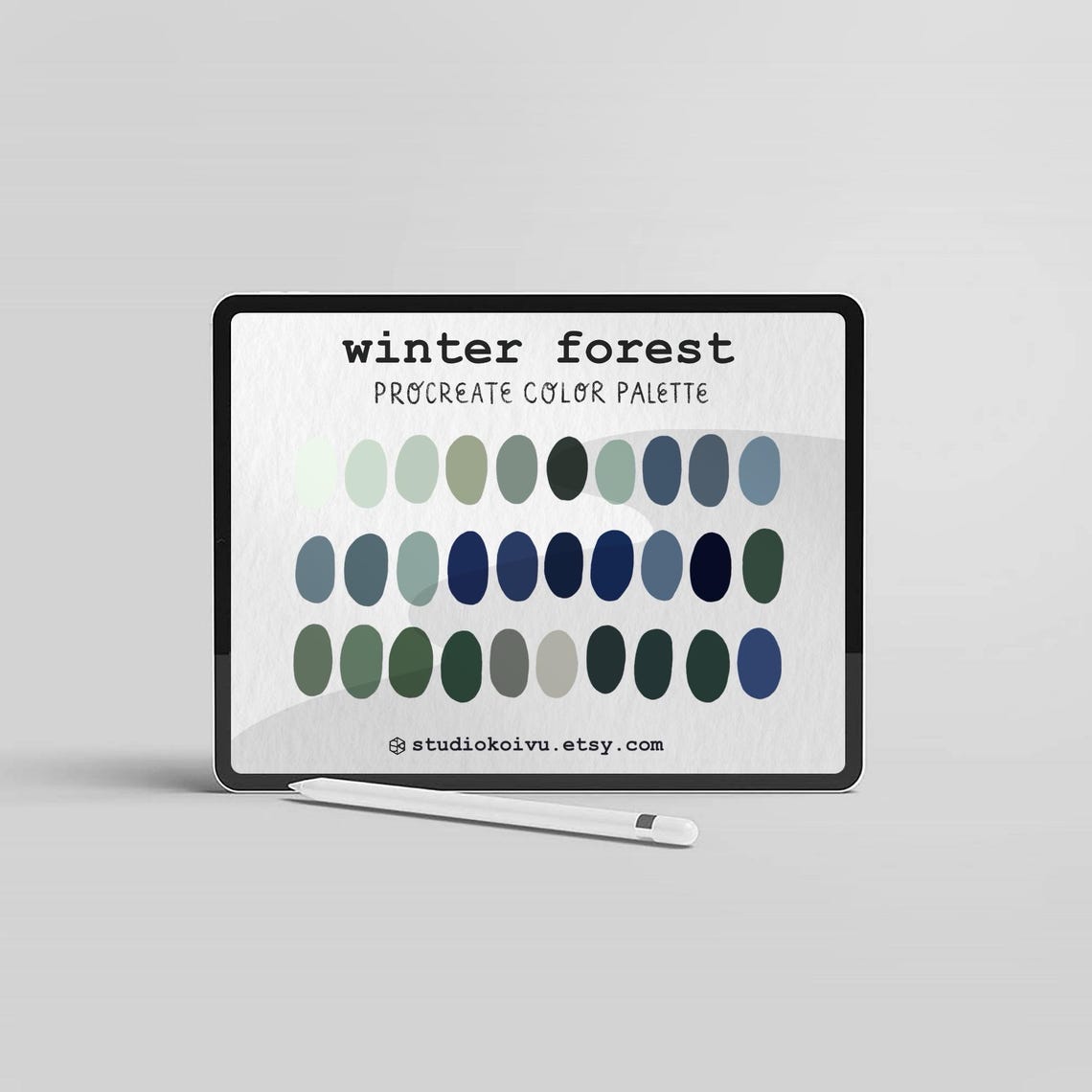 PROCREATE COLOR PALETTE // Winter Forest // 30 Colors for iPad ...
