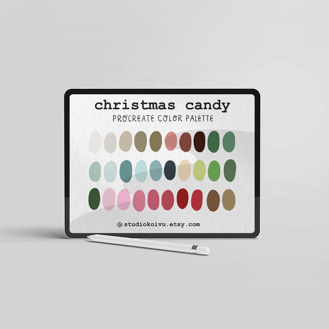 PROCREATE COLOR PALETTE // Christmas Candy // 30 Colors for iPad ...