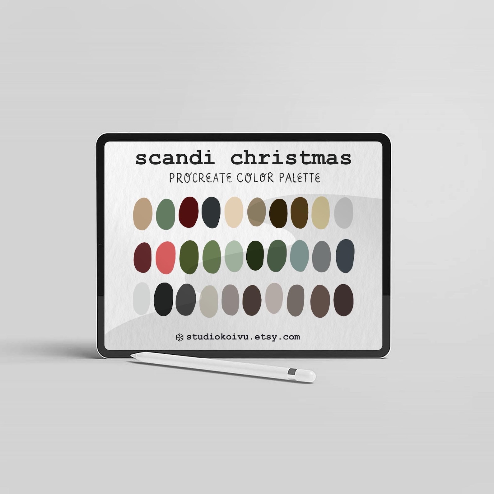 PROCREATE COLOR PALETTE // Scandi Christmas // 30 Colors iPad Procreate ...