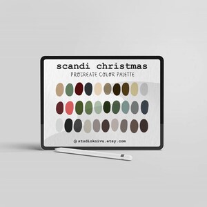 PROCREATE COLOR PALETTE // Scandi Christmas // 30 Colors iPad Procreate ...