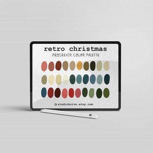 PROCREATE COLOR PALETTE // Retro Christmas // 30 Colors for iPad ...