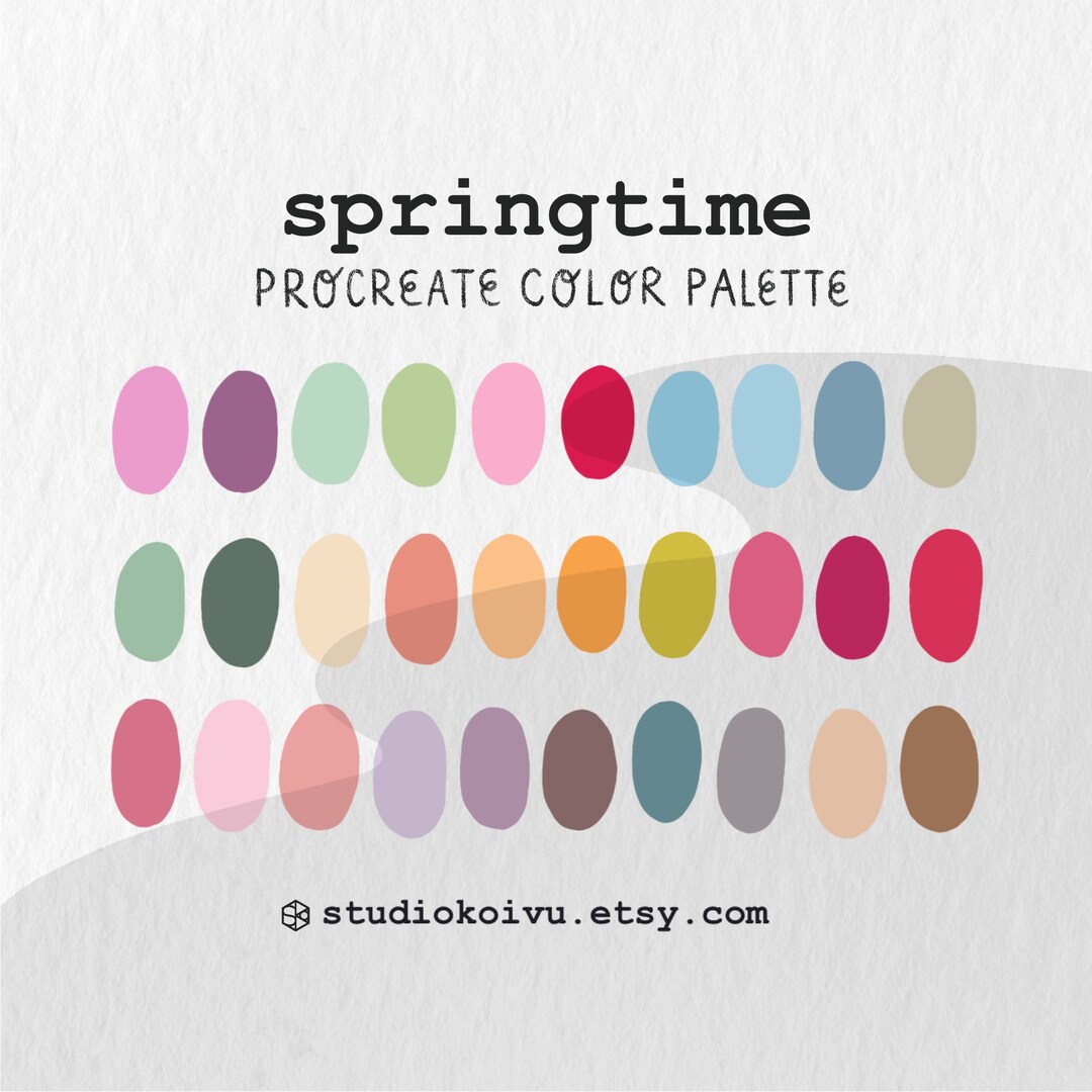 PROCREATE COLOR PALETTE // Springtime // 30 Colors for iPad Procreate ...